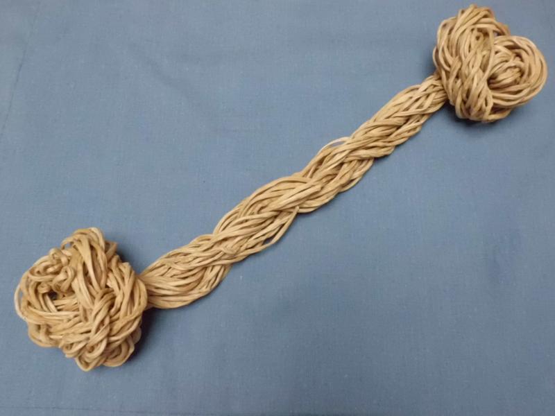 twisted, braided, porkhide rope bone